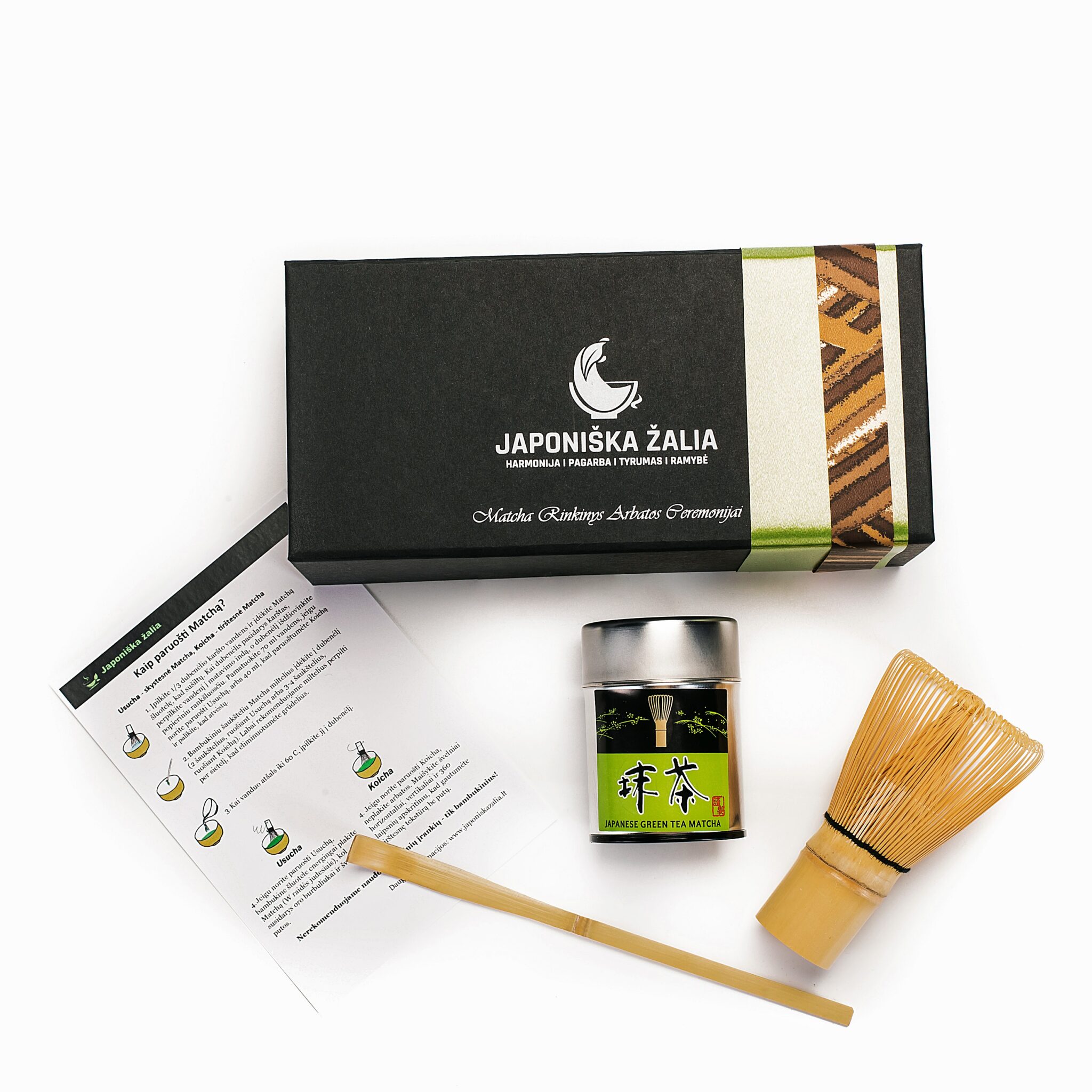 Matcha rinkinys "STARTER" arbatos ceremonijai, magnetinė dėžutė ...